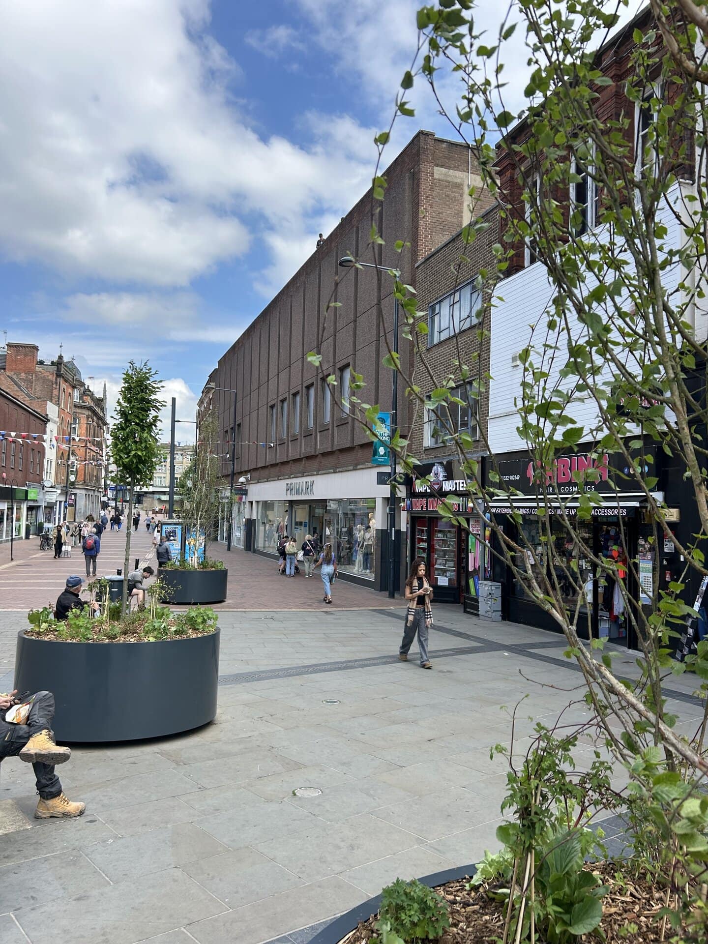 Planters with Seating for a Greener, More Walkable Derby City Centre