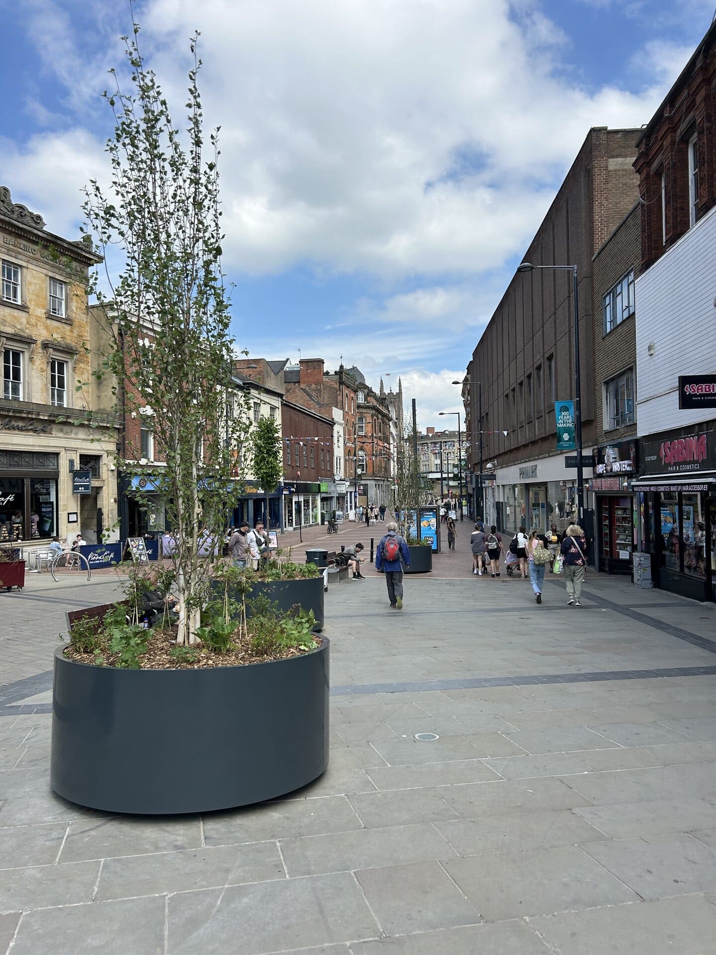 Planters with Seating for a Greener, More Walkable Derby City Centre
