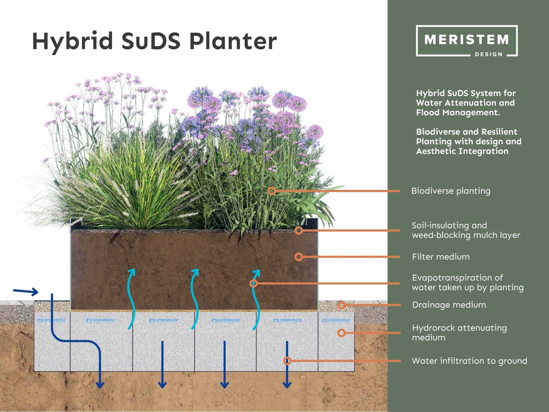 Redless Park Hybrid Rain Garden SuDS Planters